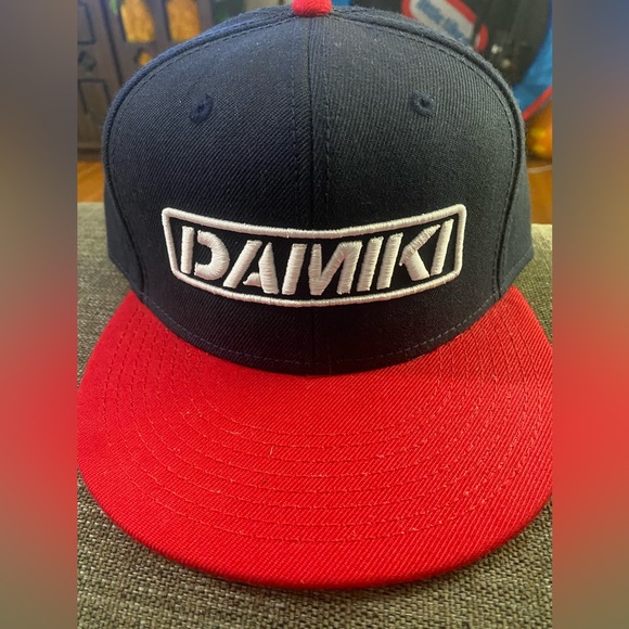 damiki | Accessories | Men Damiki Blue And Red Back Strap Hat | Poshmark